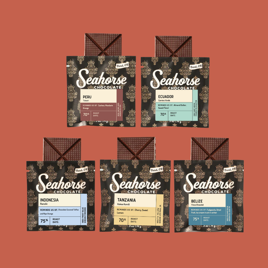 Sampler 5 Pack - Tasting Flight Single Origin Chocolate Bar | Seahorse ...